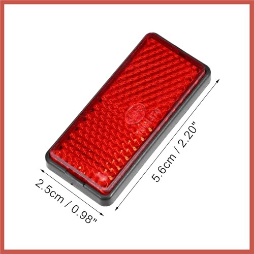 6 Pcs Rectangular Stick-on Safety Spoke Reflective Self Adhesive ...