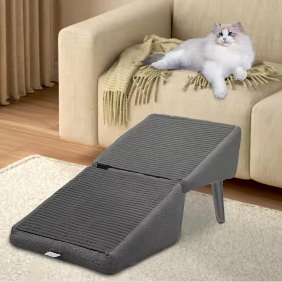 Dog Step with Footrest Stool Foldable Dog Vehicle Stair for Senior ...