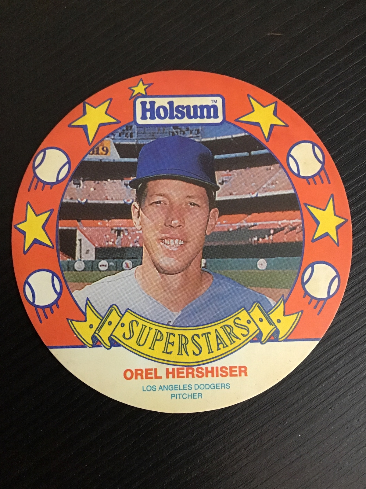 1990 Holsum Bread Superstar Discs #12 Orel Hershiser - Los Angeles ...