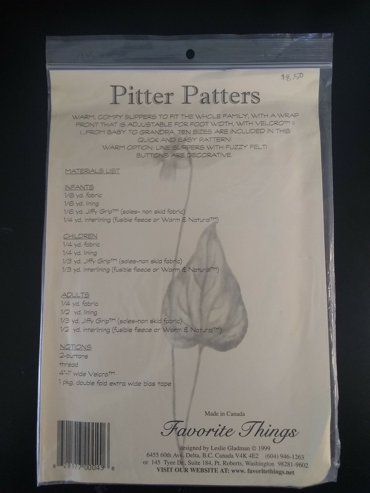 Pitter Patters Pattern Designs Favorite Things Slippers w/ Wrap Adjustable Front | eBay
