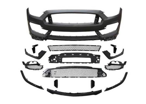 For Ford Mustang 2015-17 GT350 Primer Black Front Bumper Center Hood ...
