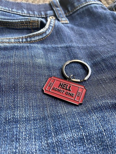 Milk Mug Designs Ticket to Hell Admit One 666 Enamel Key Chain - 1.5 ...