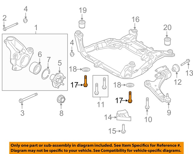 LAND ROVER OEM Range Rover Evoque Front Suspension-Engine Cradle Bolt ...