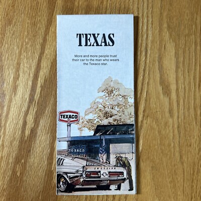 Texaco Map Texas Houston San Antonio Dallas Austin 1973 Gas Oil ...