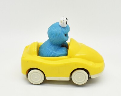 Sesame Street Beginner Race Set Cookie Monster Slot Car Loose 3" Tyco ...