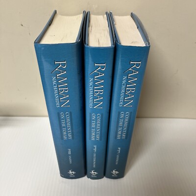 Ramban: Nachmanides Commentary on the Torah Shmot, Vayikra, Devarim | eBay