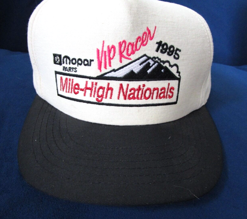 Vntg Mopar Parts VIP Racer Mile High Nationals Denver 1995 NHRA Hat White NWT! | eBay
