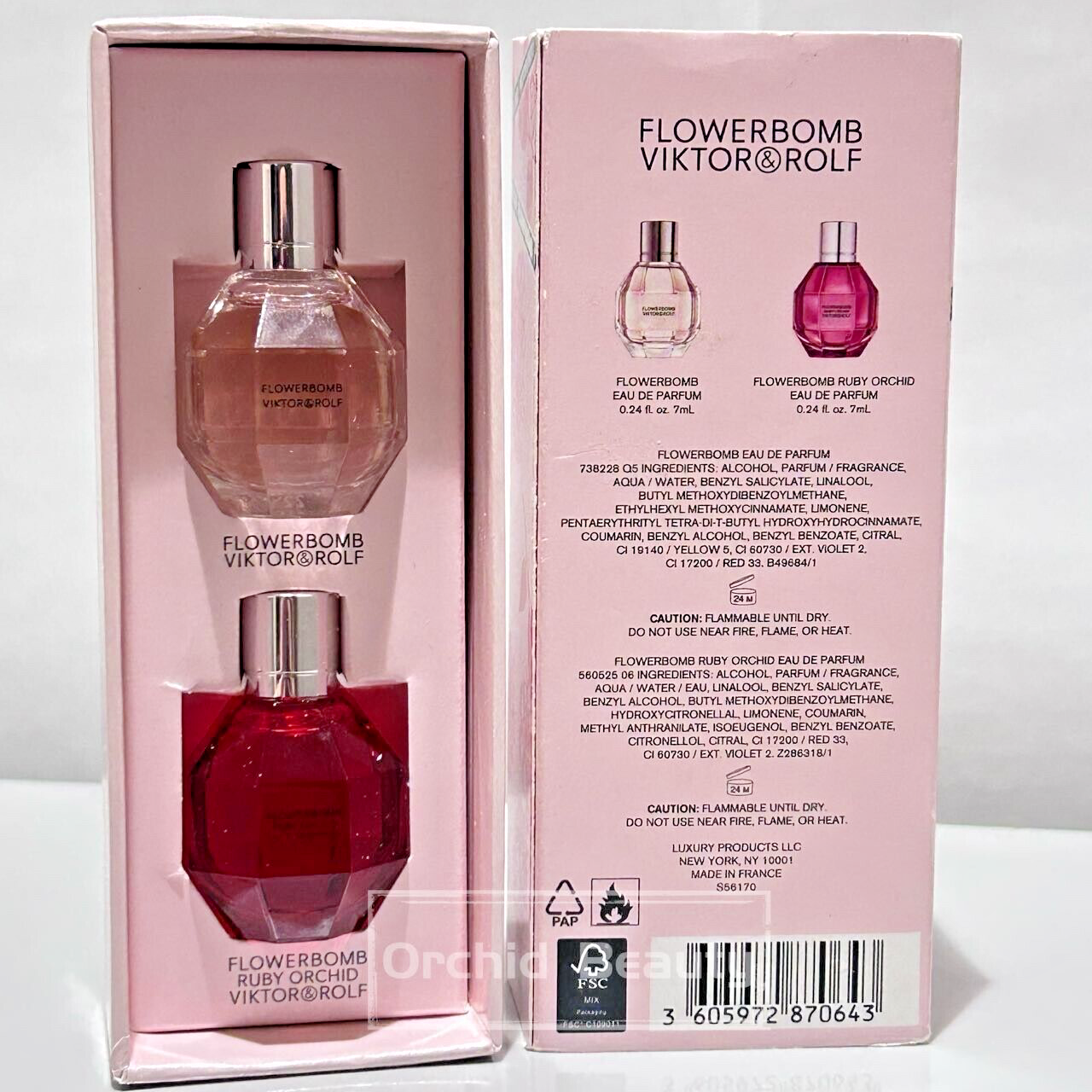 New Viktor&Rolf Flowerbomb & Ruby Orchid EDP perfum splash Mini Set 2x ...