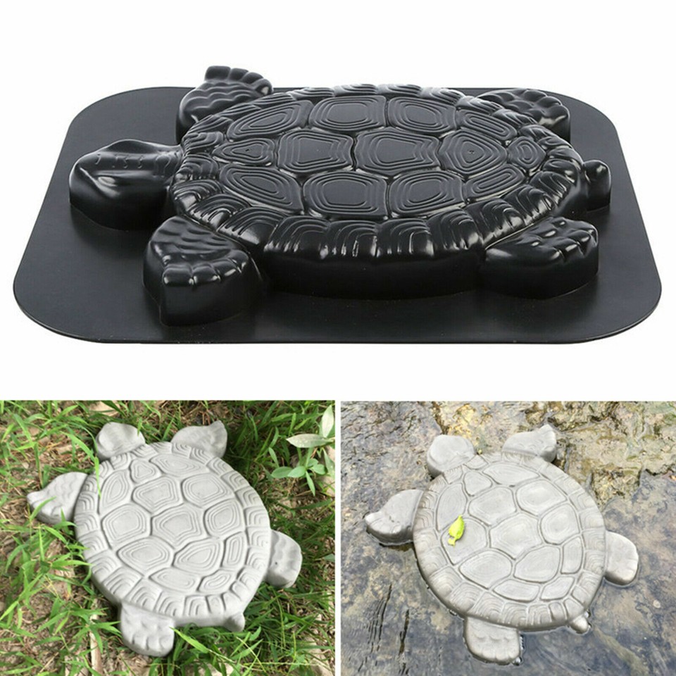 Turtle Concrete Plaster Mold Stepping Stone Cement Mould Garden ...