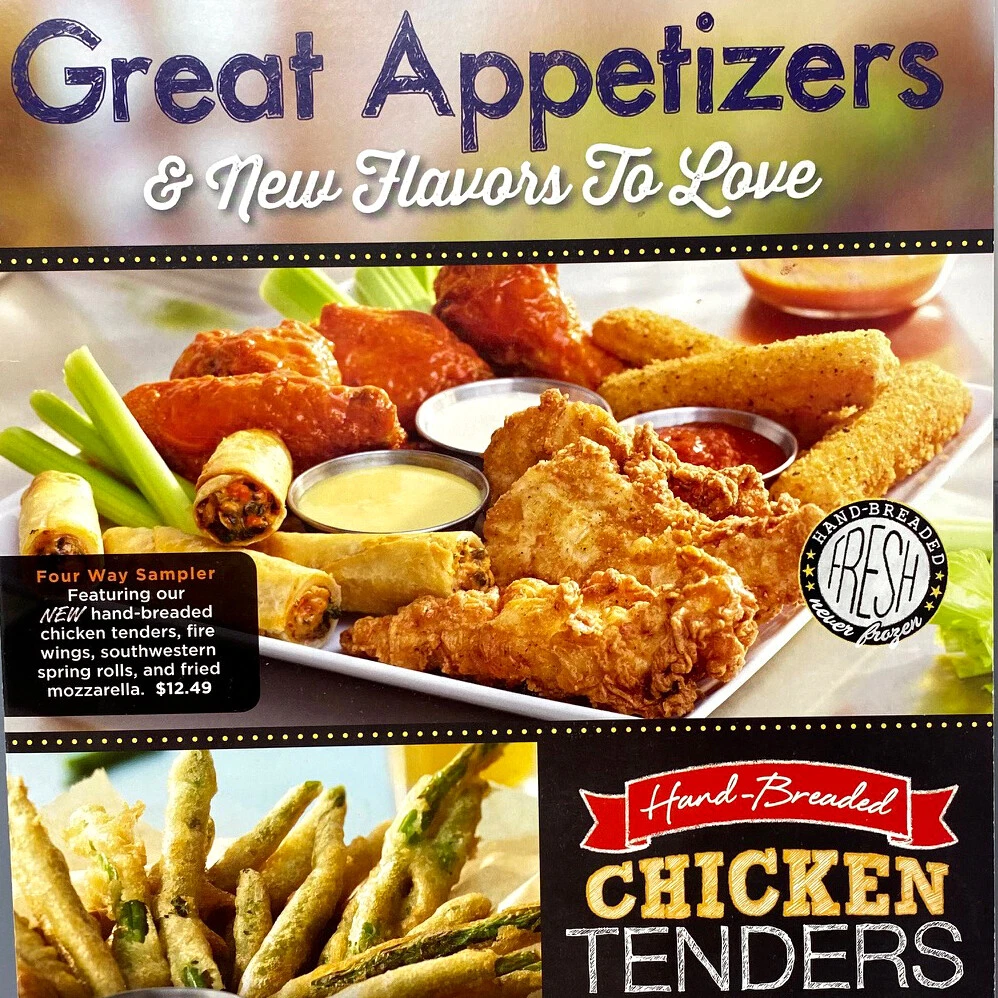 Tgi Fridays Food Menu