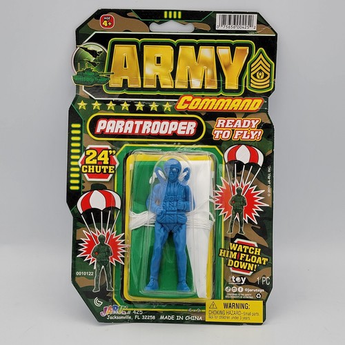 Vintage Ja-Ru Army Command PARATROOPER w/ PARACHUTE Plastic Toy Soldier ...