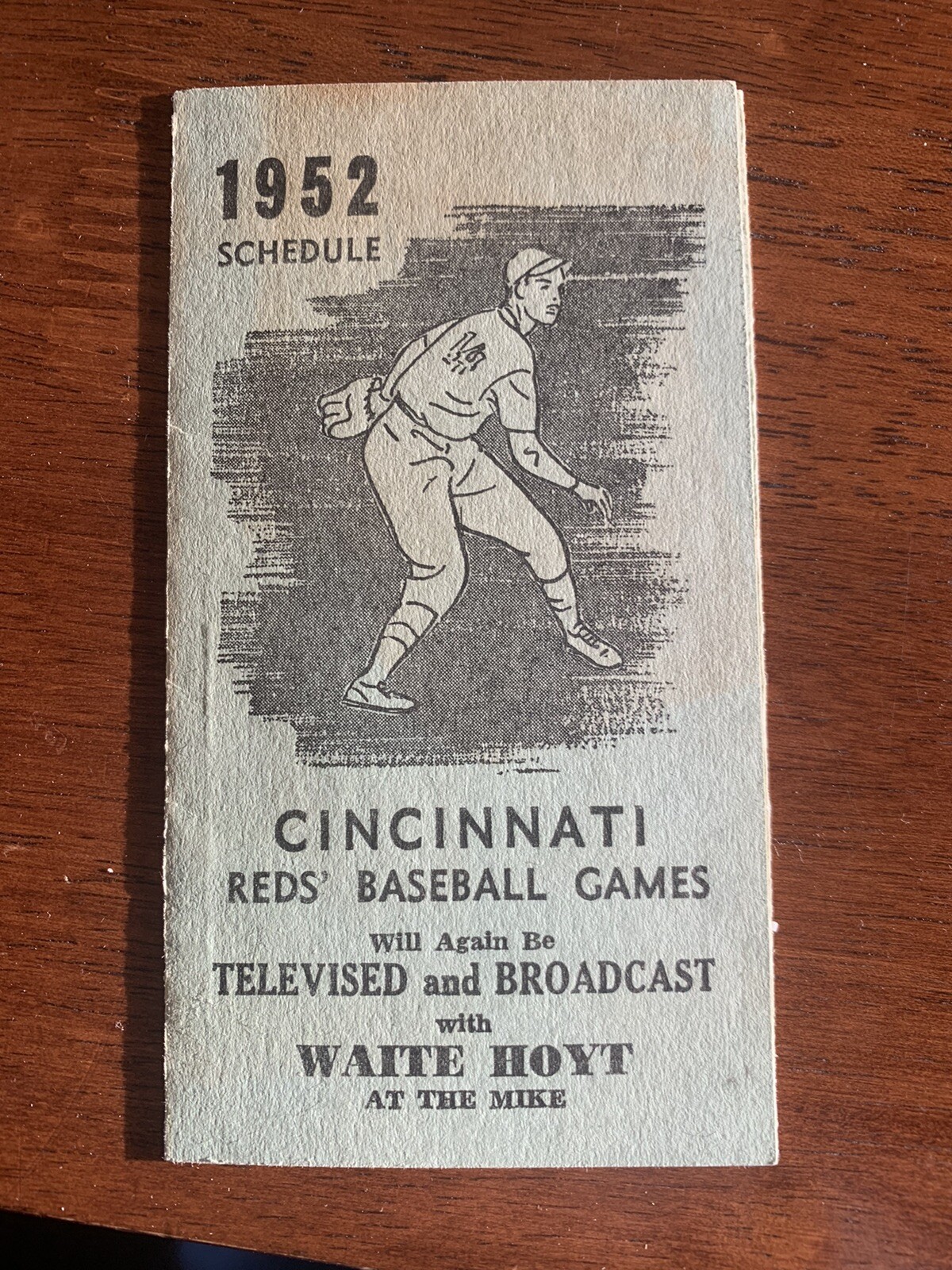 1952 Cincinnati Reds Baseball Pocket Schedule Waite Hoyt Featured | eBay