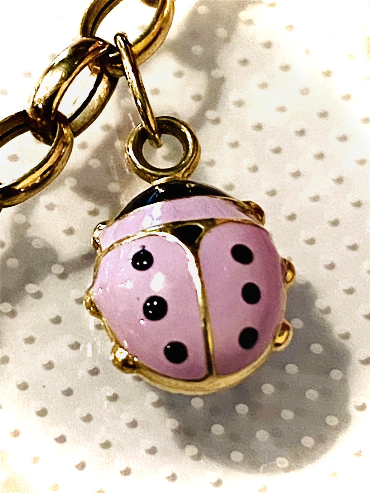 14K Yellow Gold Reversible Multicolor Enamel Ladybug … - Gem