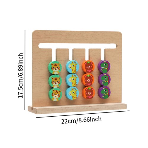 Slide Puzzle Toy Color Shape Matching Learning for Children Kids Travel ...