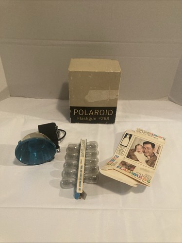 Vintage Polaroid Camera Flash Gun 268 w/ Box And M3 Flash Bulbs VTG | eBay