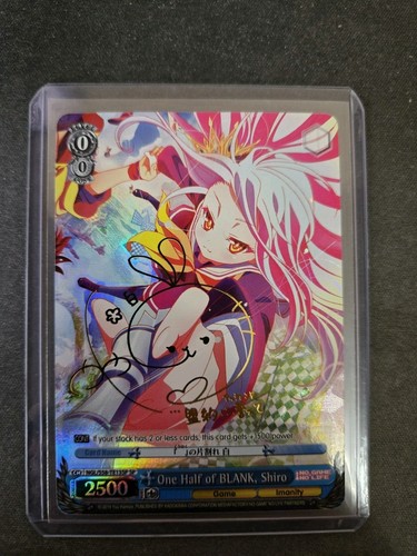 Weiss Schwarz One Half of BLANK, Shiro NGL/S58-TE13SP Signed No Game No ...