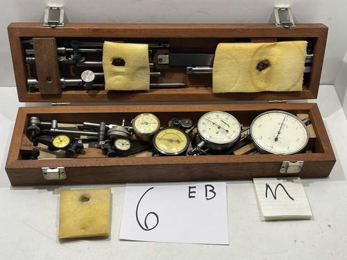 Box Of Vintage Dial Indicators Assorted With Wooden Protective Case | eBay