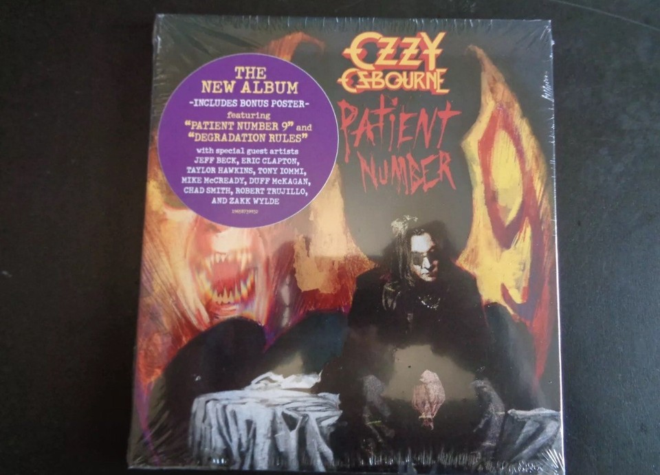 OZZY OSBOURNE PATIENT NO 9 LTD SOFTPACK CD ,ALT ARTWORK + POSTER ...