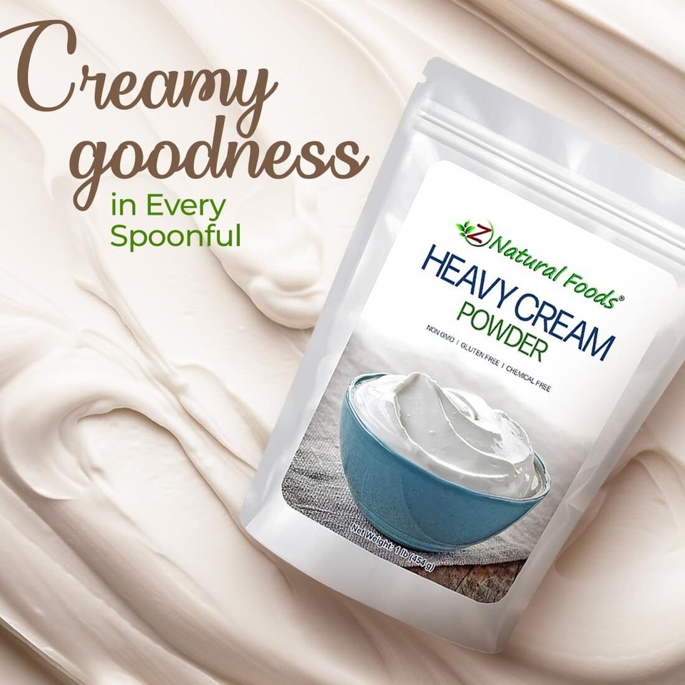 Z Natural Foods Heavy Cream Powder - Nutrient-Dense, Delicious Powdered ...