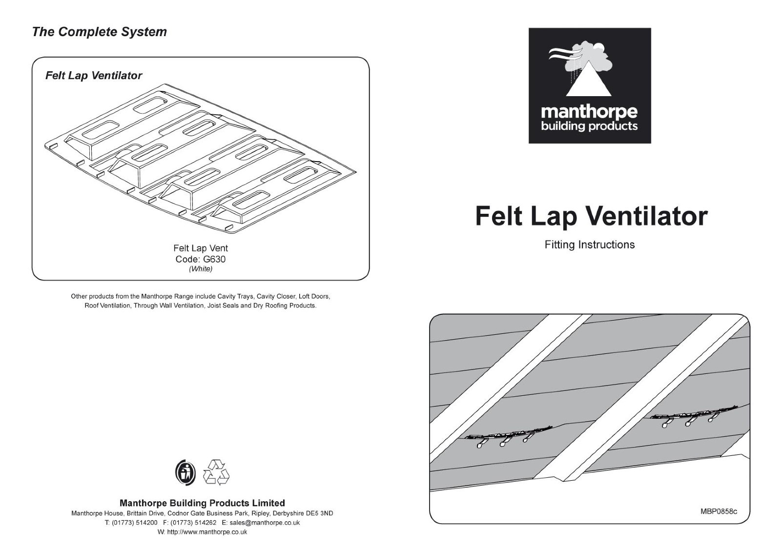 Roofing Roof Felt Lap Vents Ventilation Helps Prevent Loft Roof ...