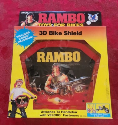 1986 Rambo Toys For Bikes 3-D Bike Shield Includes Pistol Headband ...