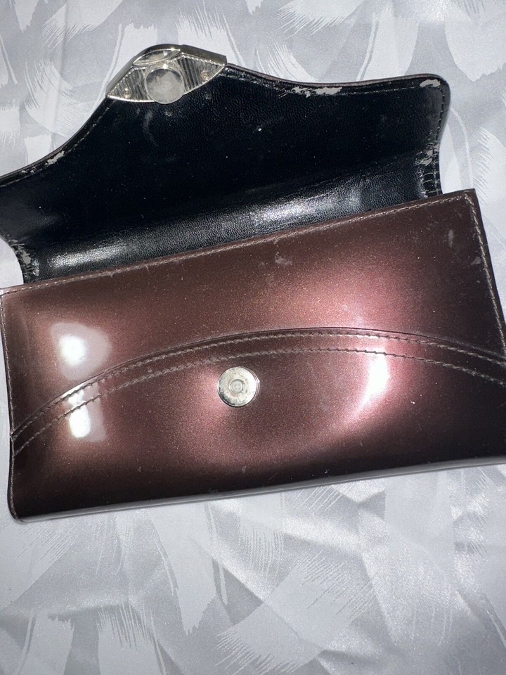 Beijo Chocolate Brown Patent Leather Women's Wallet | eBay