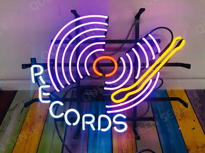Recording Records Studio Disc 20"x16" Neon Light Sign Lamp Real Glass ...