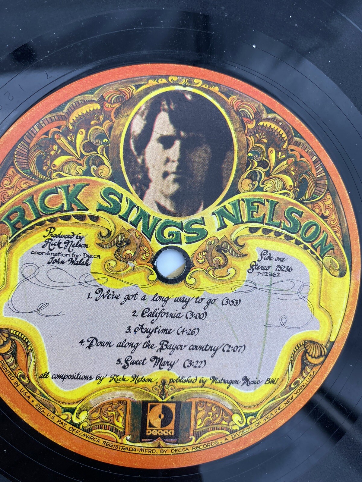 Rick Nelson & The Stone Canyon Band Rick Sings Nelson DL 75236 LP No ...