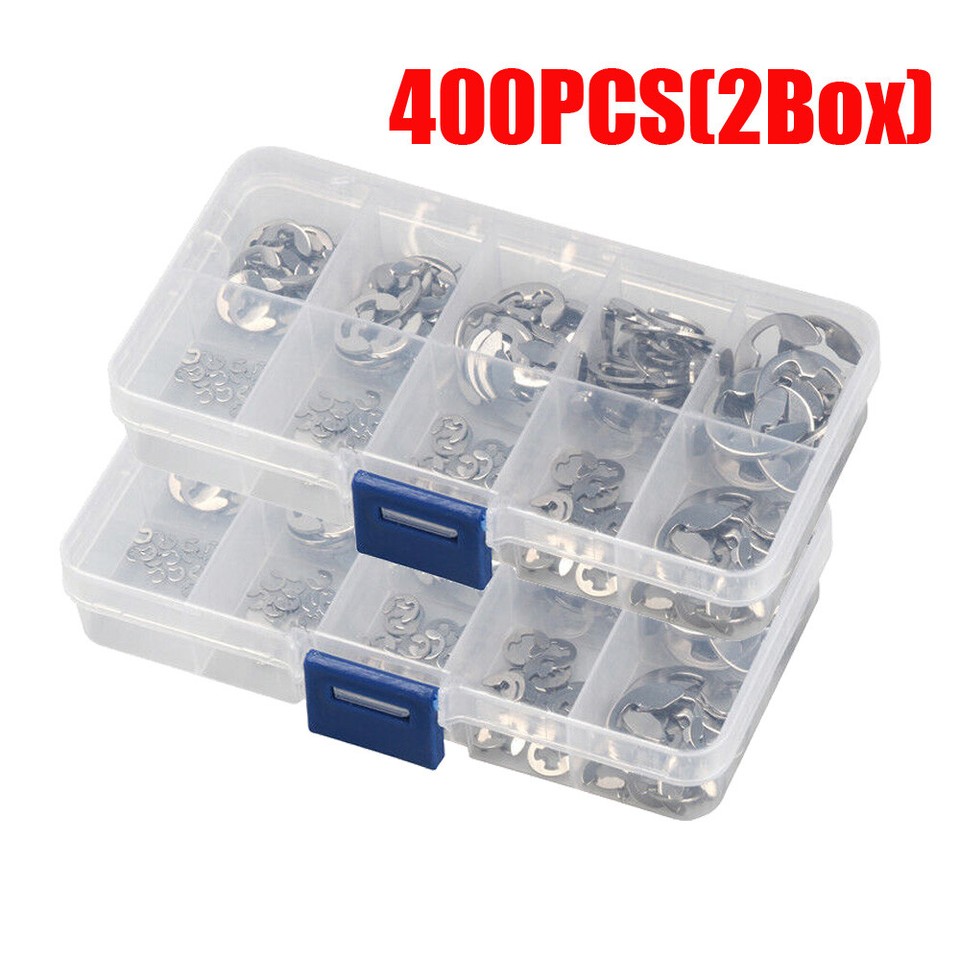 600PCS 304 Stainless Steel E-Clip Circlip External Retaining Ring ...