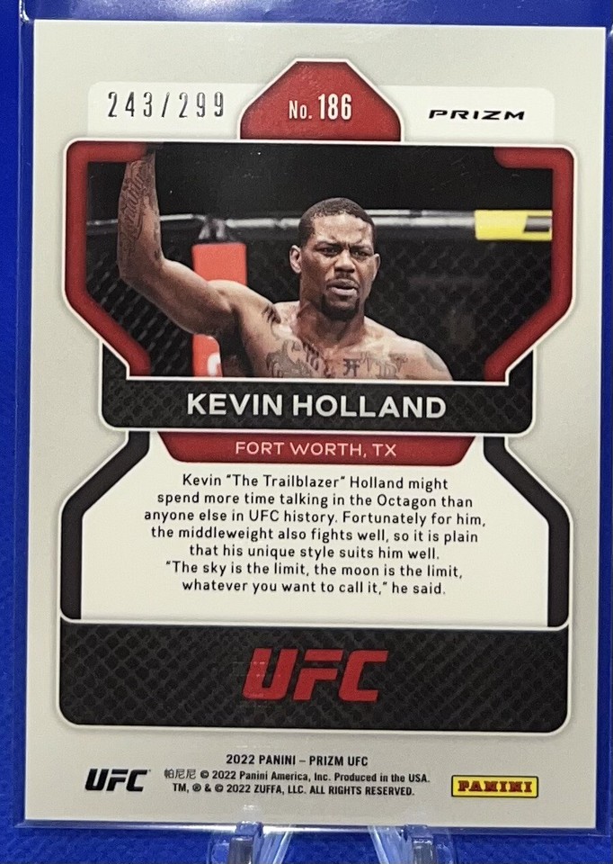 Kevin Holland Red Prizm /299 2022 Panini Prizm UFC #186 | eBay