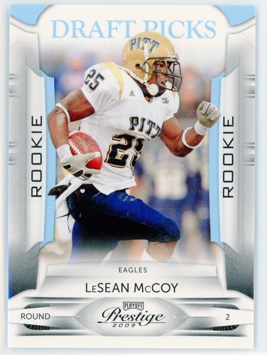 2009 Playoff Prestige Draft Picks Light Blue #166 LeSean McCoy /999 ...