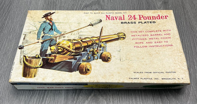 Vintage Palmer Plastics Naval 24 Pounder Brass Cannon Model Kit ...