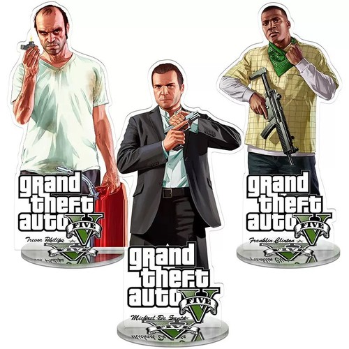 GTA5 Grand Theft Auto V Acrylic Collector's Display Stand Game Figure ...