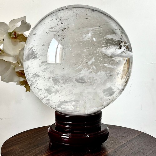 19.69LB 193mm Clear melting Quartz sphere Quartz White Crystal ball ...