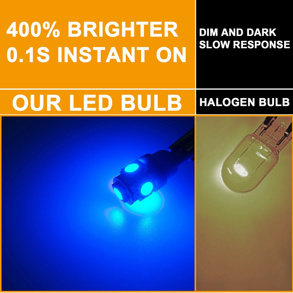 10X T10 194 168 192 LED Bulbs for Instrument Gauge Cluster Dash Light W ...