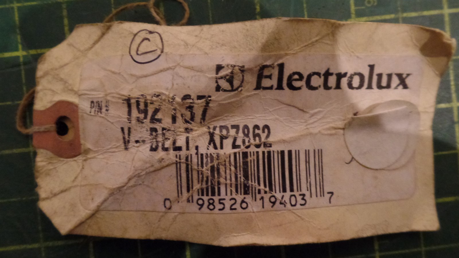 GENUINE TEXROPE HFX XPZ 862 COGGED V-BELT ASSEMBLY, HFXXPZ862, 192137 ...