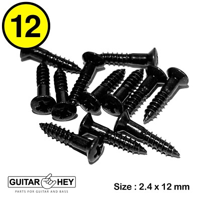 NEW (12) Short Screws for Mounting Rings or Back plates Les Paul Strat ...