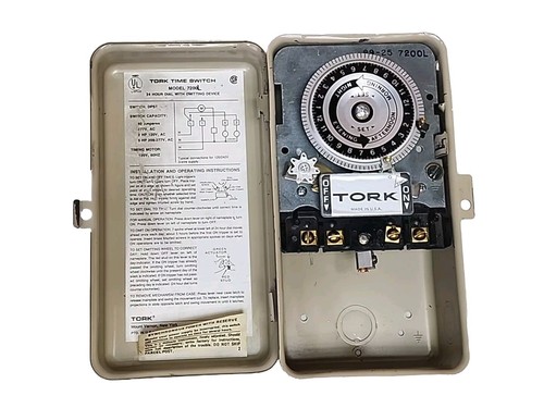 Tork Model 7200 24 Hour Time Switch, 120VAC, 40A | eBay