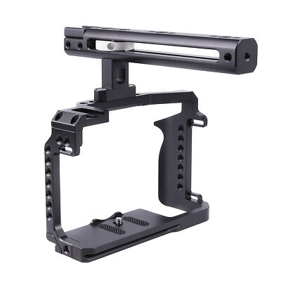 Camera Rig Stabilizer Aluminum &Top Handle Grip Video Cage for EOS R5 ...