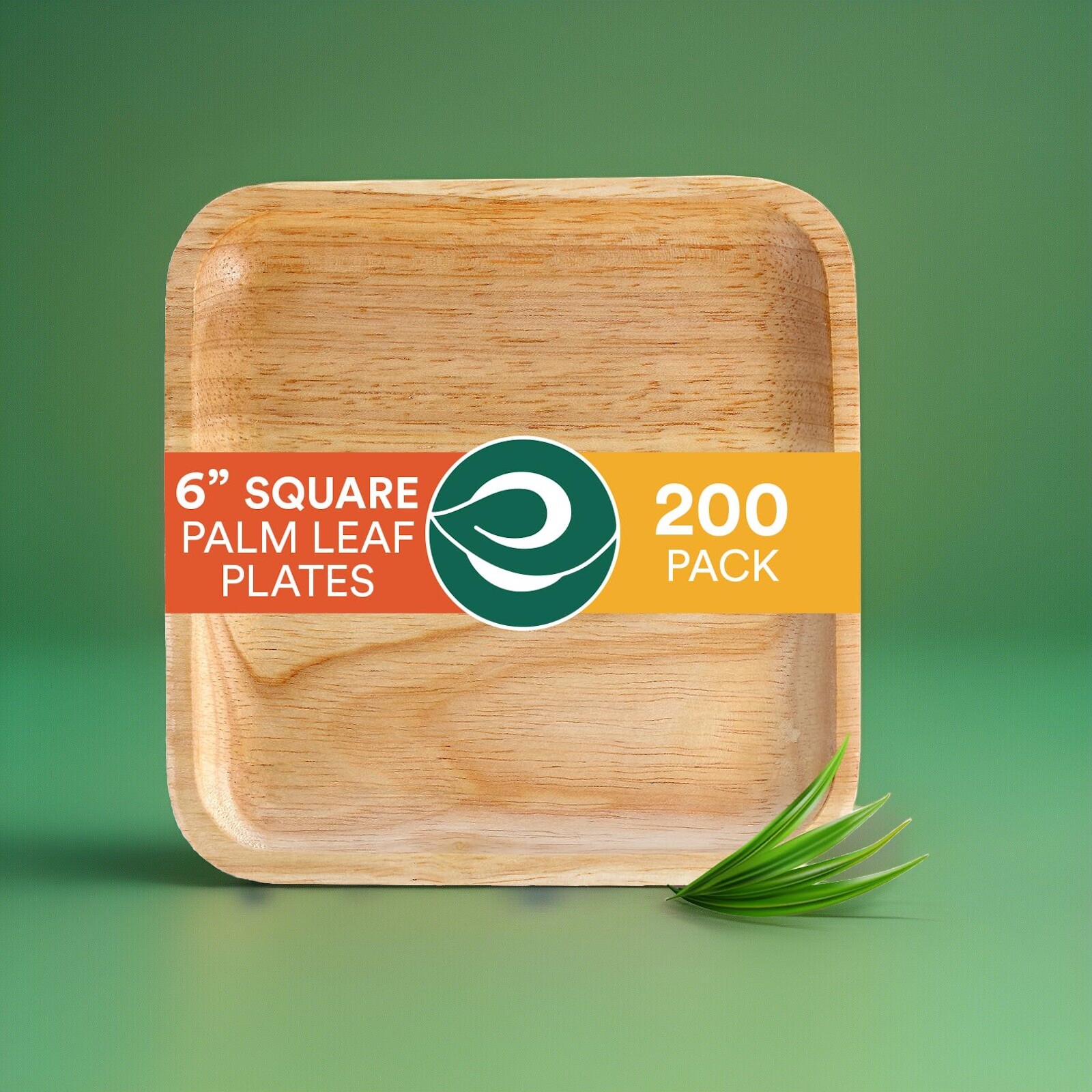 ECO SOUL Compostable 6” Palm Leaf Round Plates (200-Pack) Sustainable ...