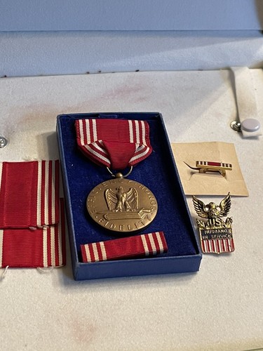 1943 Good Conduct Medal, Bar Pin, Lapel Pin, Husband In Service, Coro ...