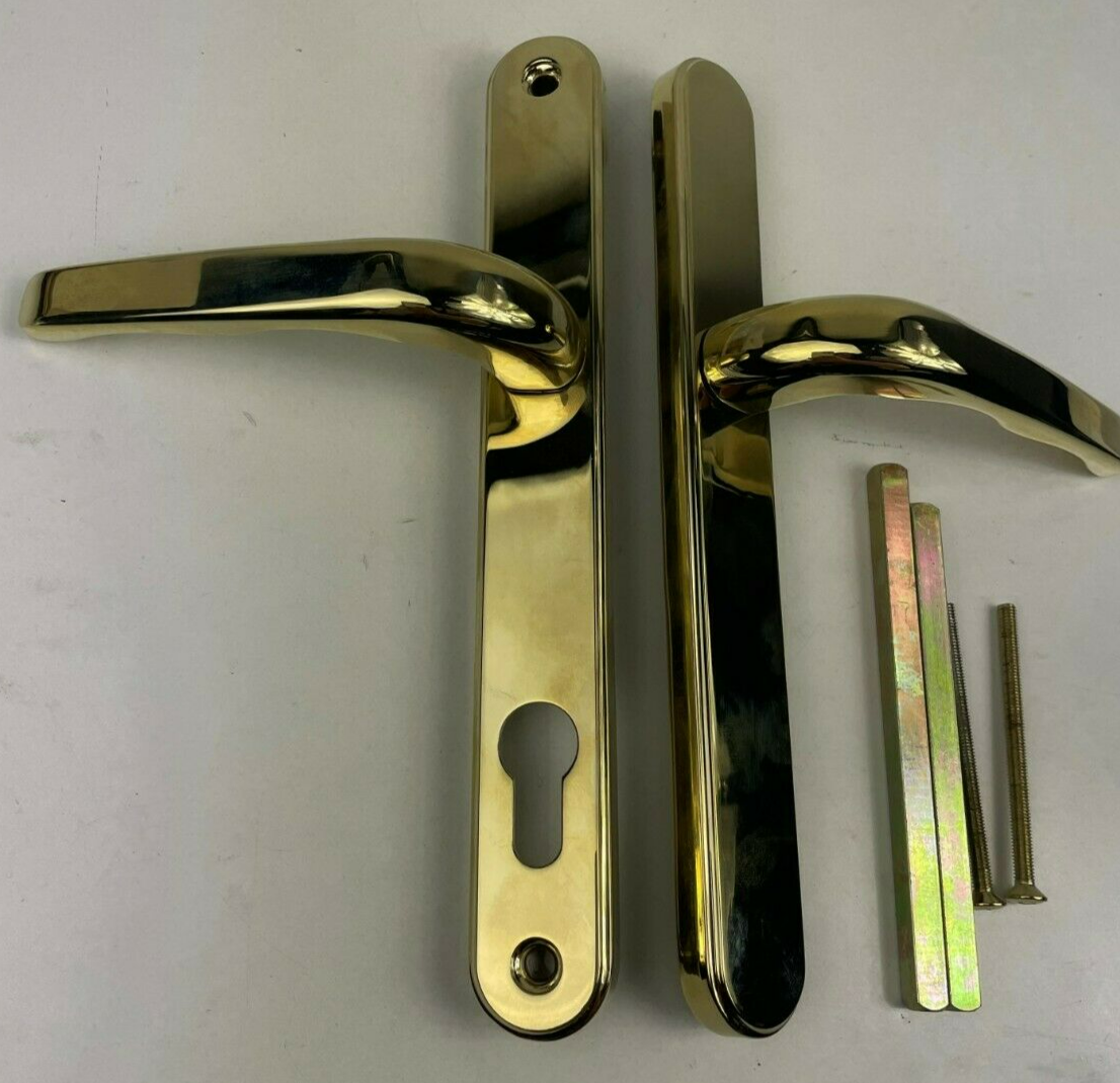 Upvc French Door Dummy Handle Set Lever Lever ( No Lock Outside) Gold ...