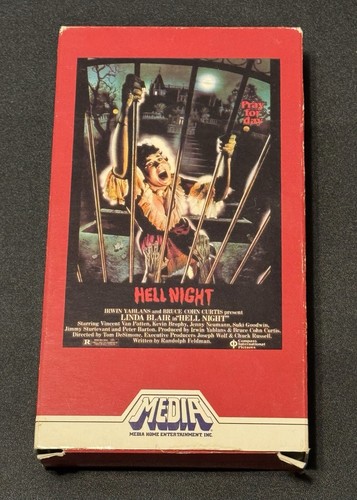 Hell Night VHS Cassette Tape Horror Linda Blair Red Slipcover Edition | eBay