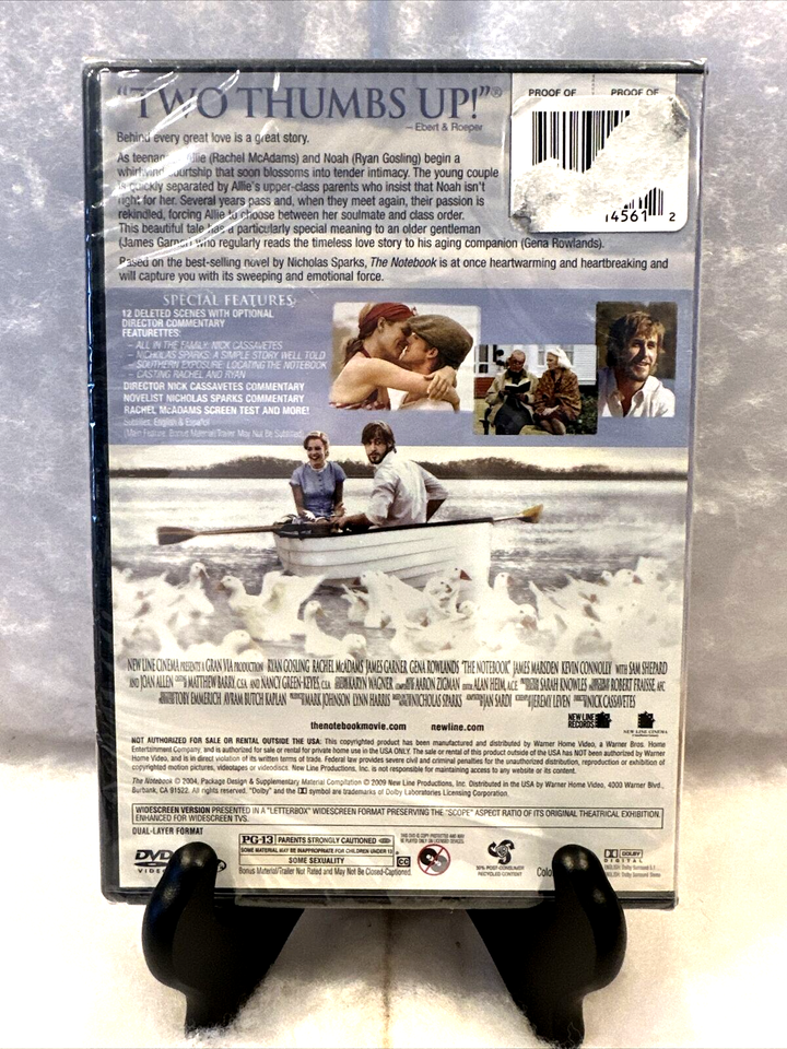 The Notebook - DVD - Widescreen Version Movie, Special Features BRAND ...