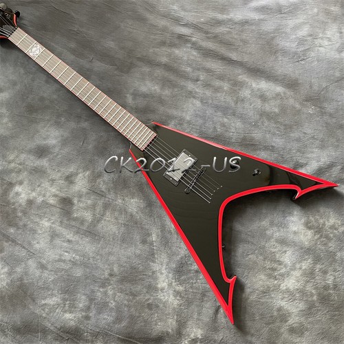 Black Special V Shape Balsac The Jaws 'o Death Electric Guitar 6 String ...