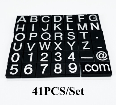 Alphabet Number 1x1 Printed Letter Tiles (41 PCS Set) MOC City Castle ...