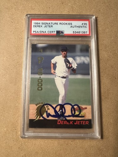 1994 Signature Rookies #35 Derek Jeter Auto PSA/DNA Signed Card Yankees ...