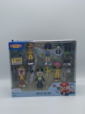 Livetopia Roleplay DAY AT THE ZOO 12pc Figure Set w/ Code 2023 Roblox ...