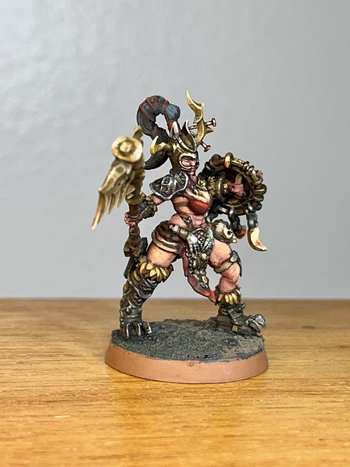 Painted Female Barbarian Fighter Miniature, Pro Painted D&D DND ...