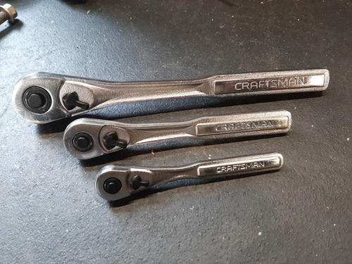 VINTAGE CRAFTSMAN 3PC RATCHET SET 44809 44811 44807 - EXC COND - USA | eBay